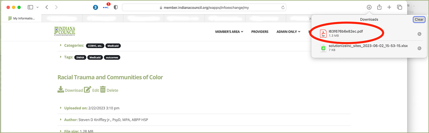 Help: INFORMATION EXCHANGE - Indiana Council of Community Mental Health ...